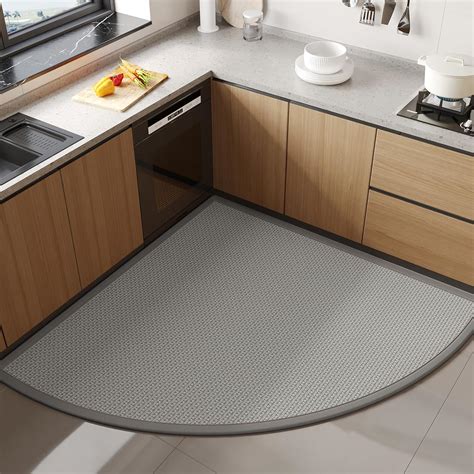 Ydkgl Corner Kitchen Rugs Non Slip Washable Rubber Backed