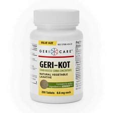 Geri Kot Sennosides Laxative And Stool Softener Tablets 86mg 100ct Hsa