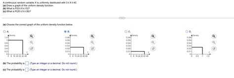 Solved A Continuous Random Variable X Is Uniformly