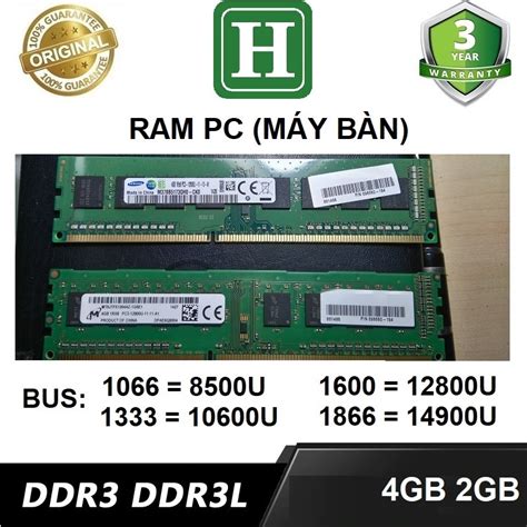 Ram Pc Ddr3 Pc3 4gb 2gb Bus 1333 1600 1866 Ram Zin đồng Bộ Siêu