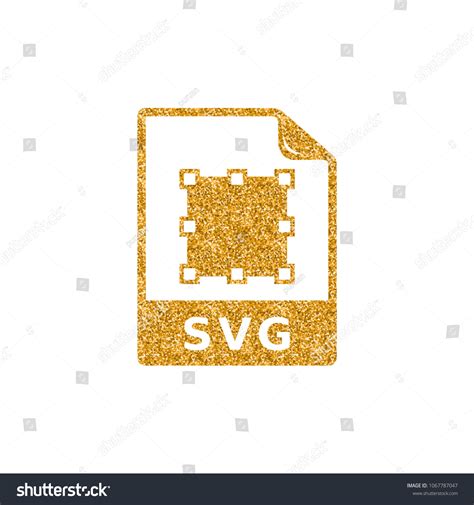 Svg File Icon Gold Glitter Texture Vector De Stock Libre De Regalías