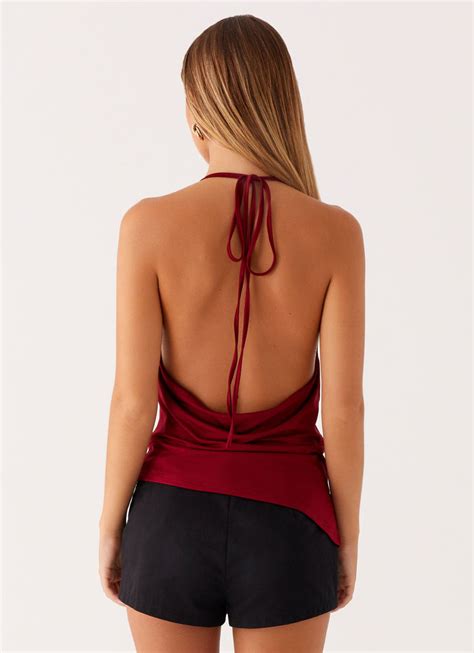 Dasha Cowl Top Red Peppermayo