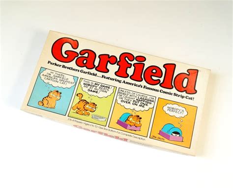 Garfield Board Game Parker Brothers 1978 Complete Match Wits With