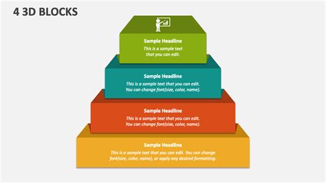 4 3d Blocks Powerpoint Presentation Slides Ppt Template