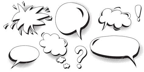 Premium Vector | Set of speech bubbles halftone shadows vector illustration