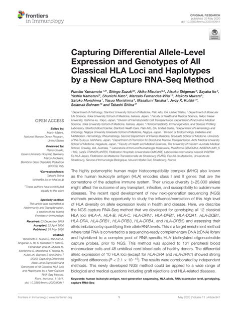 Pdf Capturing Differential Allele Level Expression And Genotypes Of