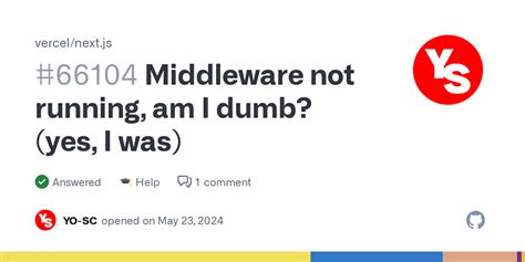Middleware Not Running Am I Dumb Yes I Was · Vercel Nextjs