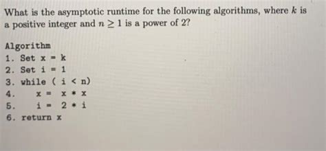 solved what is the asymptotic runtime for the following
