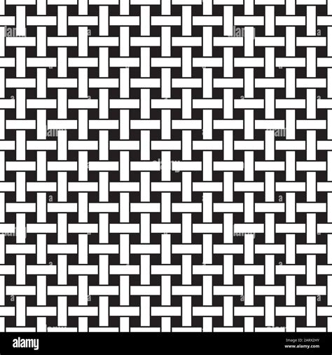 Basket Weave Seamless Pattern Wicker Repeating Texture Braiding Continuous Background Of