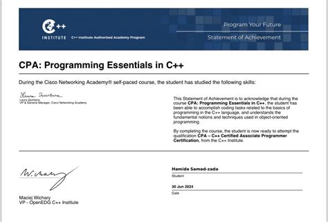 i earned c certification hamida samed zade posted on the topic