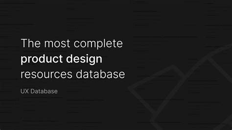 Product Design Tools UX Database