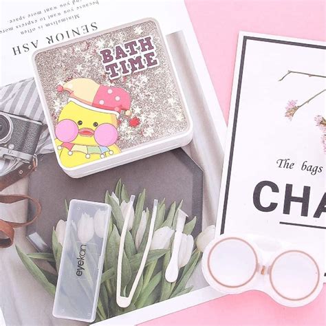 Buy Cute Portable Optometry Lens Container And Contact Lens Box For Girls Trebbsand Red And Pink