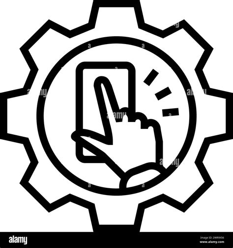 Interaction Design Ux Ui Line Icon Vector Illustration Stock Vector Image And Art Alamy