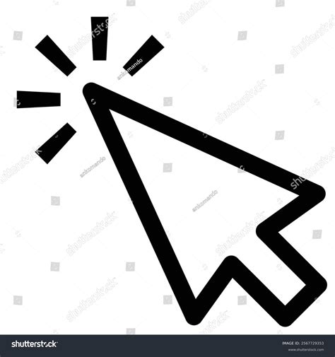 Mouse Cursor Click Icon Vector Icon Stock Vector Royalty Free