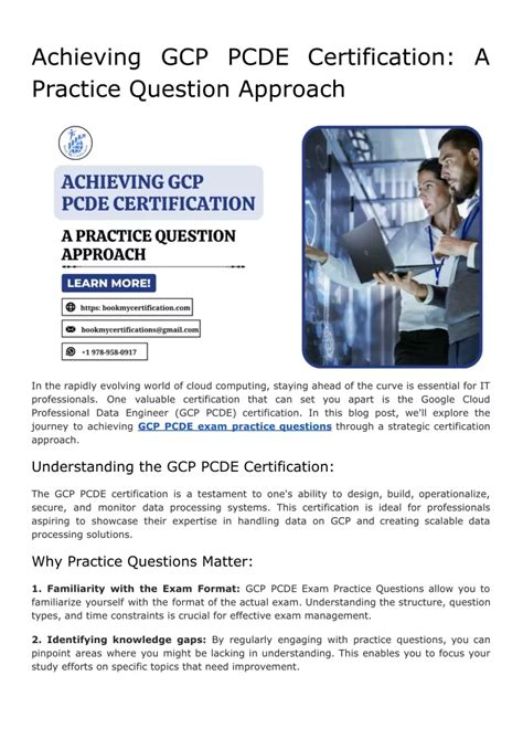 PPT Achieving GCP PCDE Certification A Practice Question Approach PowerPoint Presentation