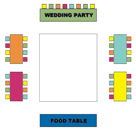 Colorful Spring Wedding Layout