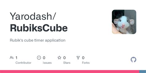GitHub Yarodash RubiksCube Rubik S Cube Timer Application
