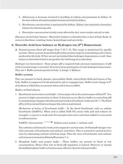 Acid Base Balance Question And Answers Download Free Pdf Homeostasis Buffer Solution