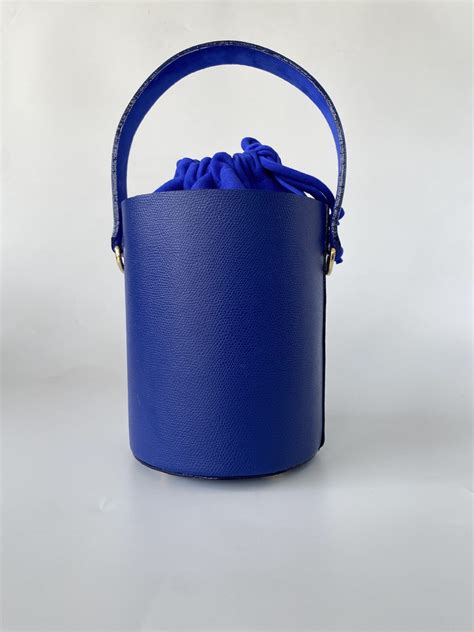 Aara Blue Pebble Grain Leather Aaboux Aara Blue Pebble Grain Leather Aaboux