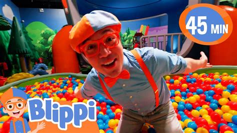 Blippi Plays In An Indoor Playground Clubhouse 45 Minutes Of Blippi