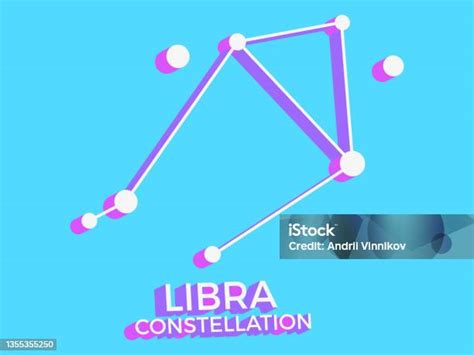 천칭 자리 자리 3d 기호 파란색 배경에 등색 스타일별 아이콘 별과 은하의 클러스터 벡터 일러스트레이션 3차원 형태에 대한 스톡 벡터 아트 및 기타 이미지 Istock