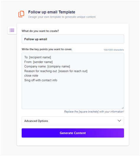 Follow Up Email Sample