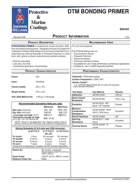 Dtm Bonding Primer Protective And Marine Coatings Pdf Paint