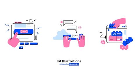 Premium Vector Web Development Illustrations Collection Of Scenes With Person Involved In