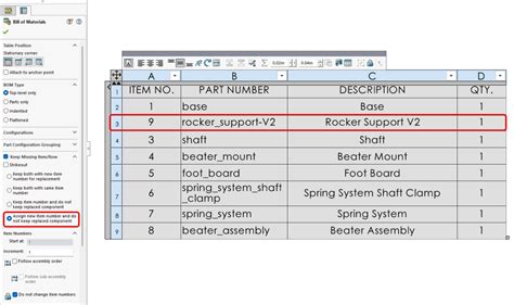 Understanding Solidworks Bom Options For Replacing Components