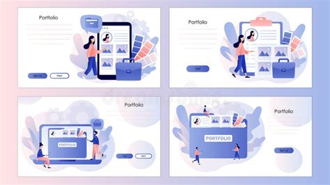 Portfolio Concept Briefcase With Work Gallery And File Collection Preview Folder Presentation