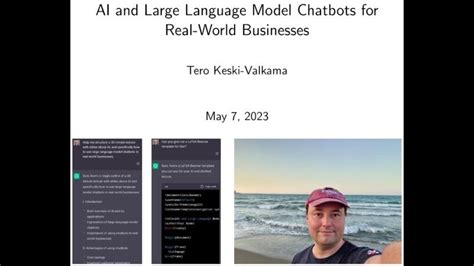 Ai And Large Language Model Chatbots For Real World Businesses Tero Keski Valkama