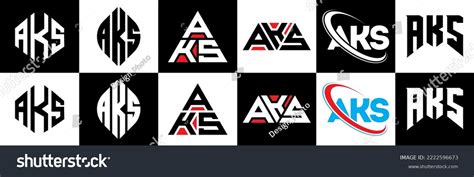 Aks Letter Logo Design Six Style Stock Vector Royalty Free 2222596673 Shutterstock