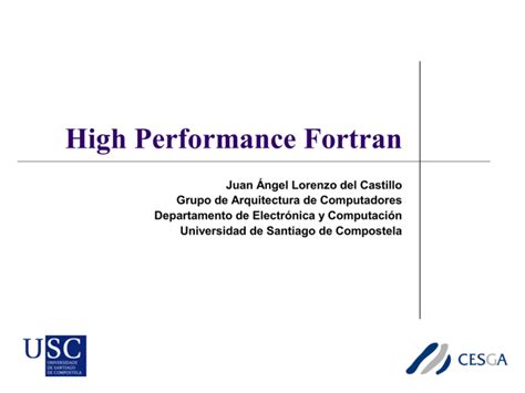 high performance fortran