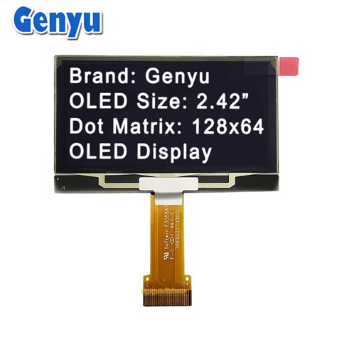 242 8 Bitspiiic Serial Ssd1309 242 128x64 Oled Display Shenzhen Genyu Optical Co Ltd