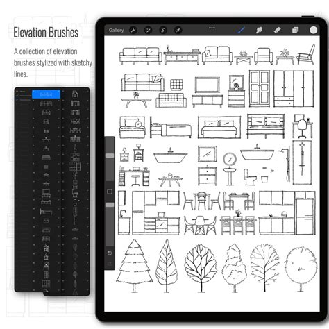Procreate Housing Sketch Brushset Toffu Co