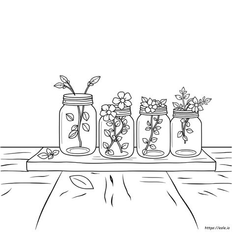 Free Printable Mason Jar Coloring Pages