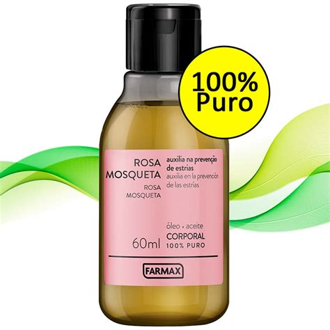 Óleo De Rosa Mosqueta 60 Ml Farmax Indicado Para Manchas Nas Axilas