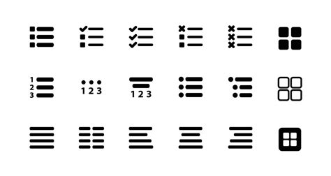 menu icons vector set burger menu for interface design vector