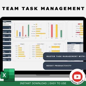 Excel To Do List Template Task Tracker Spreadsheet Productivity Planner Organization Task