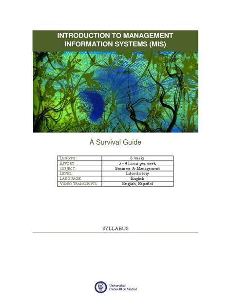 Introduction To Management Information Systems Mis A Survival Guide Pdf Enterprise
