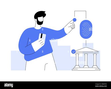 Biometric Identification Abstract Concept Vector Illustration Stock
