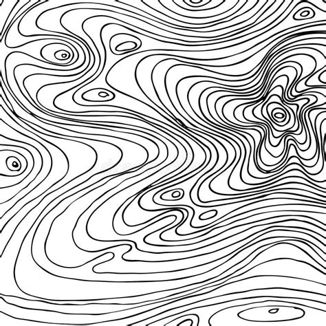 Vector Coloring Pattern Curved Lines Black And White Grunge Background Stock Vector