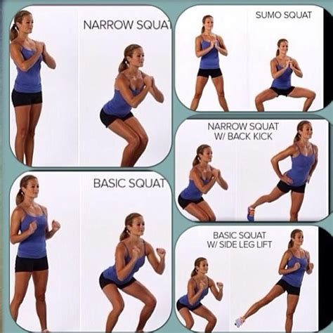 Different Squats Fit Girl Motivation Different Squats Workout Challenge