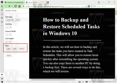 Vivaldi 111 Reader Mode With New Options