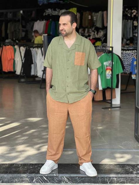 ست پیراهن شلوار لنین فروشگاه پوشاک ویرگول