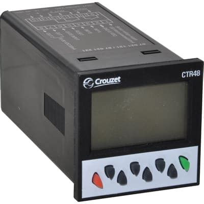 Crouzet 87621121 Counter Preset 2 Relay Backlight LCD 10 30 VDC CTR48 Series RS