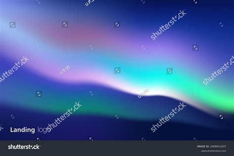 Gradient Abstract Backgrounds Northern Lights Aurora Stock Vector Royalty Free 2409411037