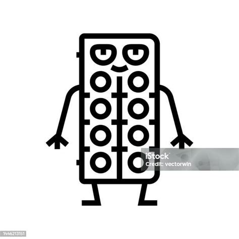 페인트 수채화 문구 캐릭터 라인 아이콘 벡터 일러스트 레이 션 계산기에 대한 스톡 벡터 아트 및 기타 이미지 계산기 교육 귀여운 Istock