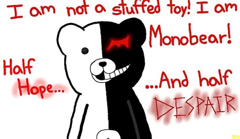 Danganronpa Why Is Monokumas Body Half Black Half White Anime