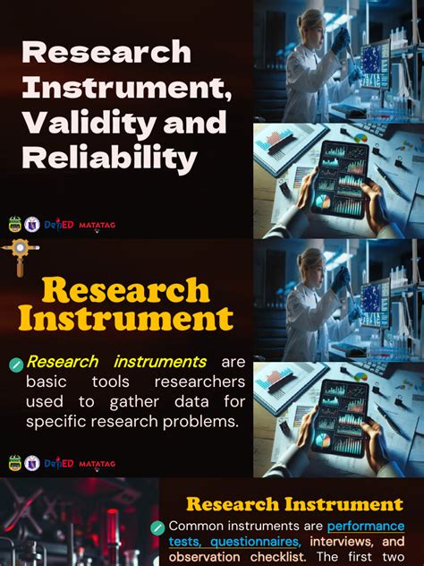 Lesson 3 Research Instrument Validity And Reliability Pdf Validity Statistics Evaluation